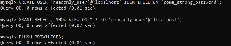 MySQL 読み取り専用ユーザーの作成 | Delft スタック